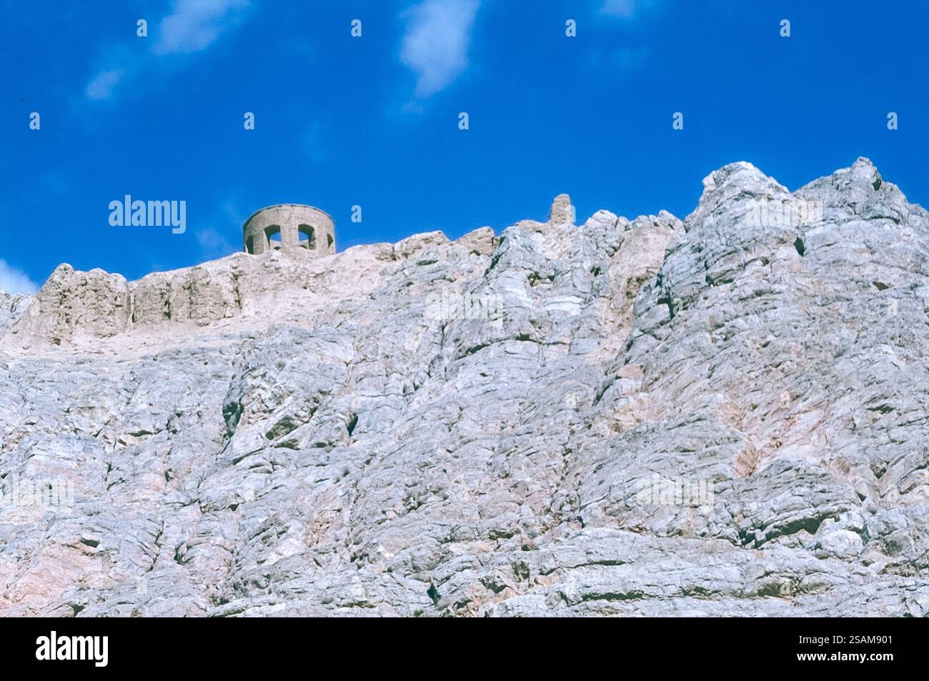 The image is of the Zoroastrian Fire Temple, Atashgah located to the ...