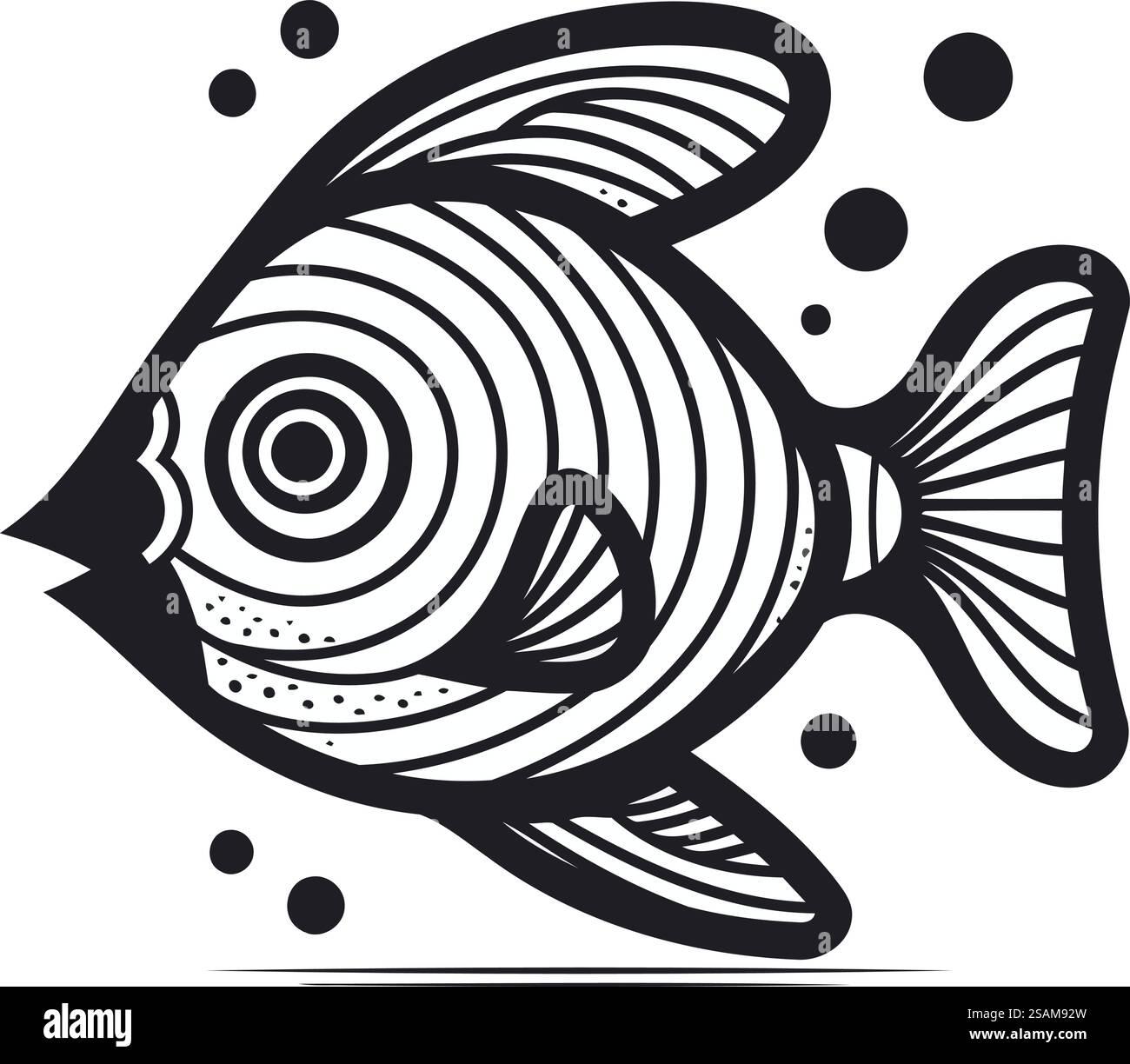Fish in aquarium icon Cut Out Stock Images & Pictures - Alamy