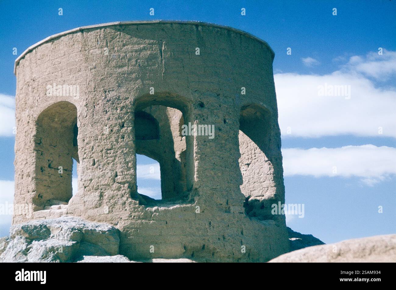 The image is of the Zoroastrian Fire Temple, Atashgah located to the ...