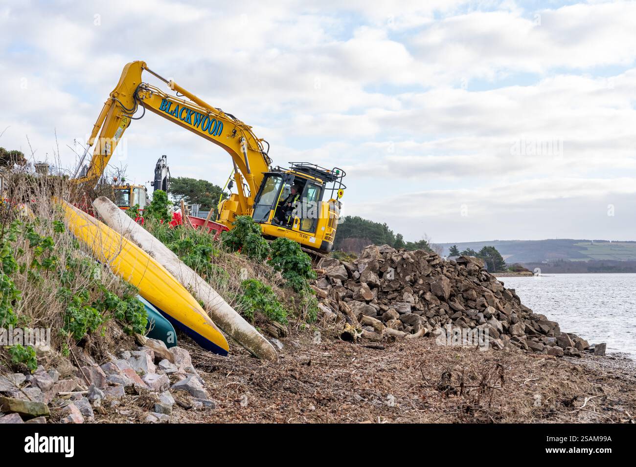 30 January 2025. Findhorn,Moray,Scotland. This is work being conducted ...