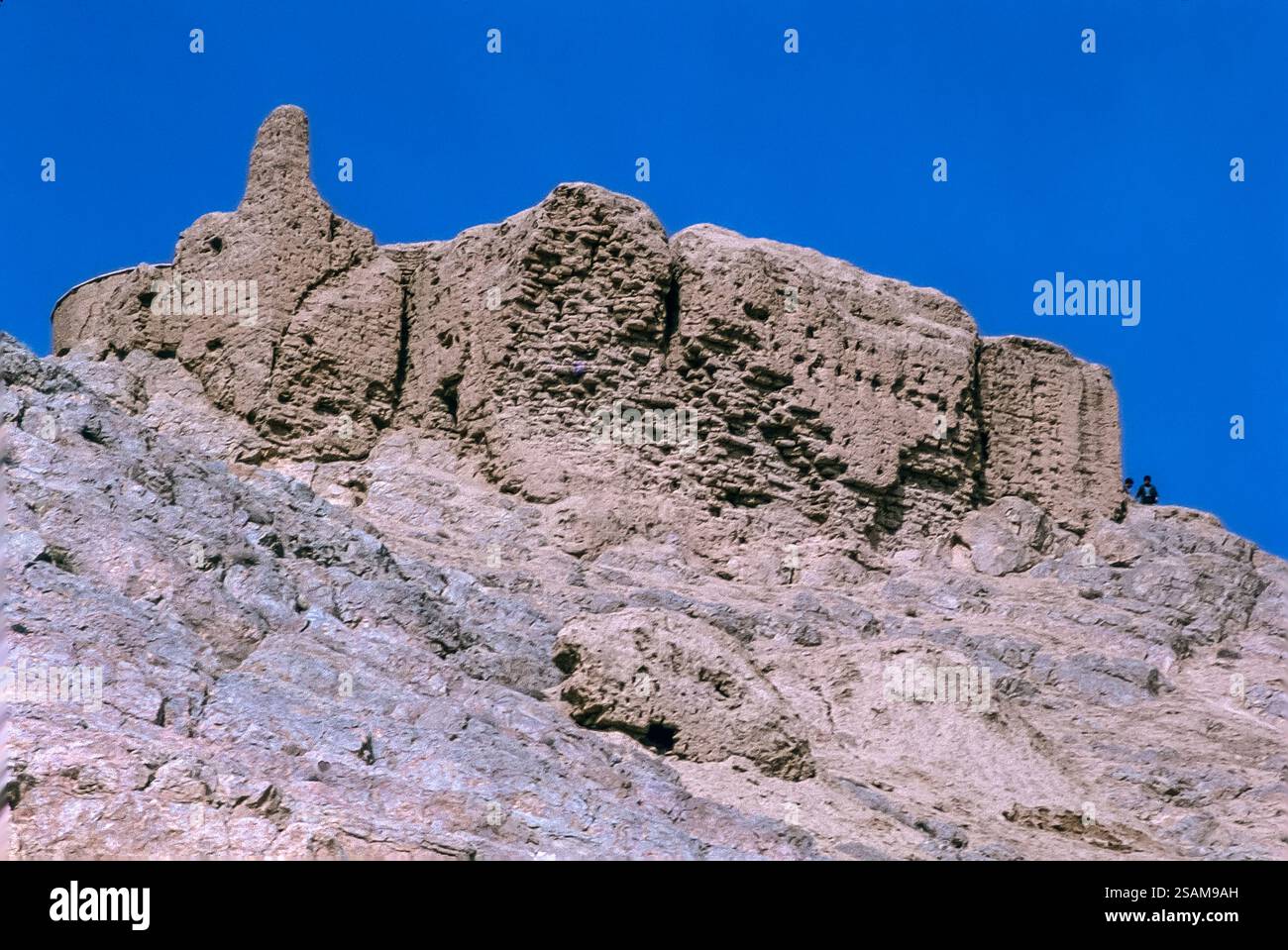 The image is of the Zoroastrian Fire Temple, Atashgah located to the ...