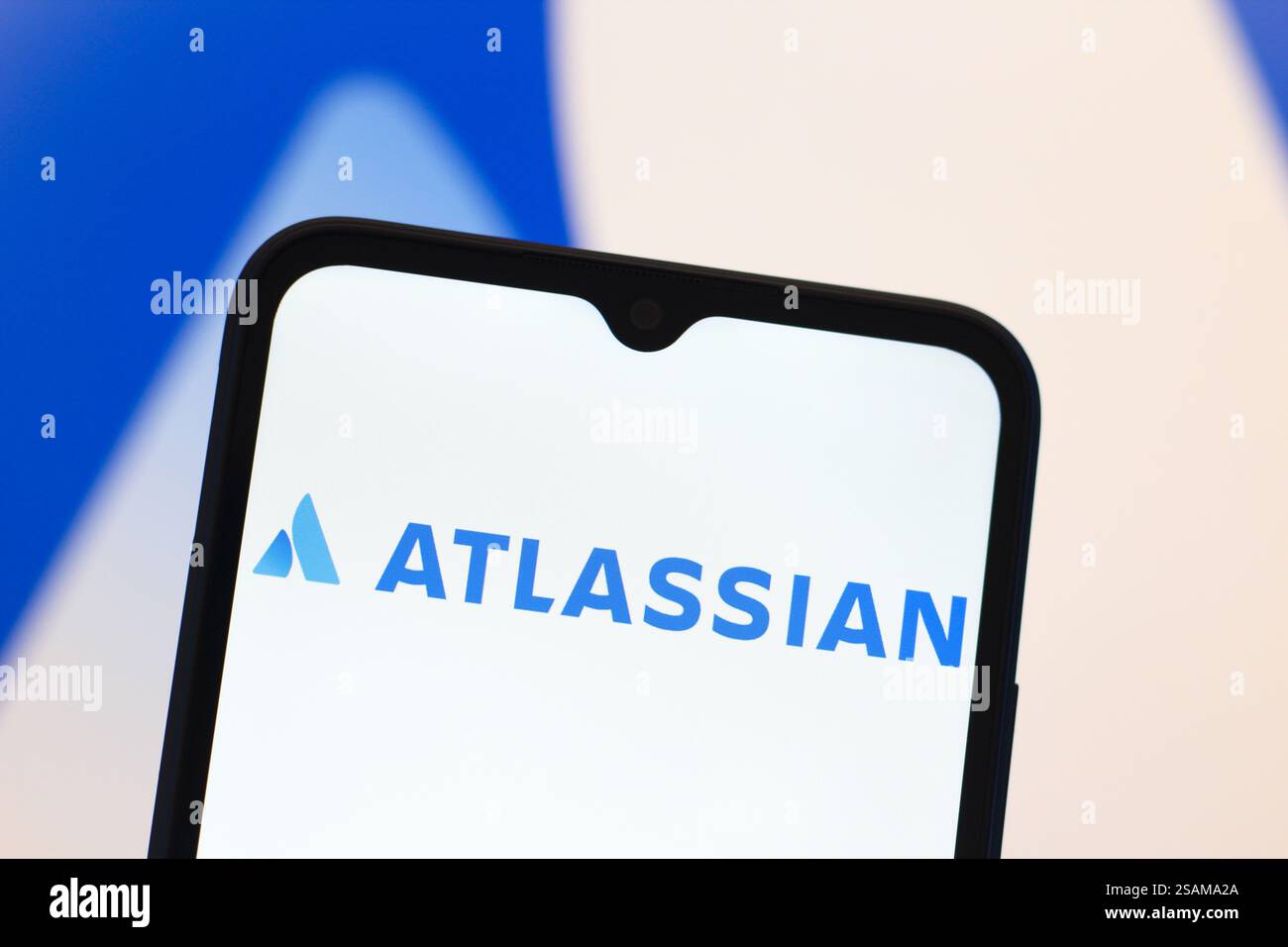 In this photo illustration, the Atlassian Corporation logo is seen ...