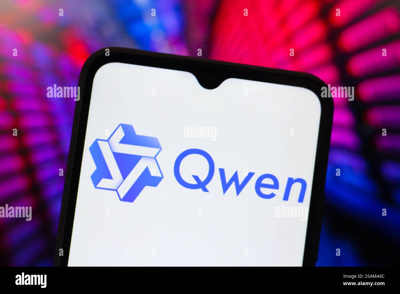 In this photo illustration, the Qwen (Alibaba) logo is seen displayed ...