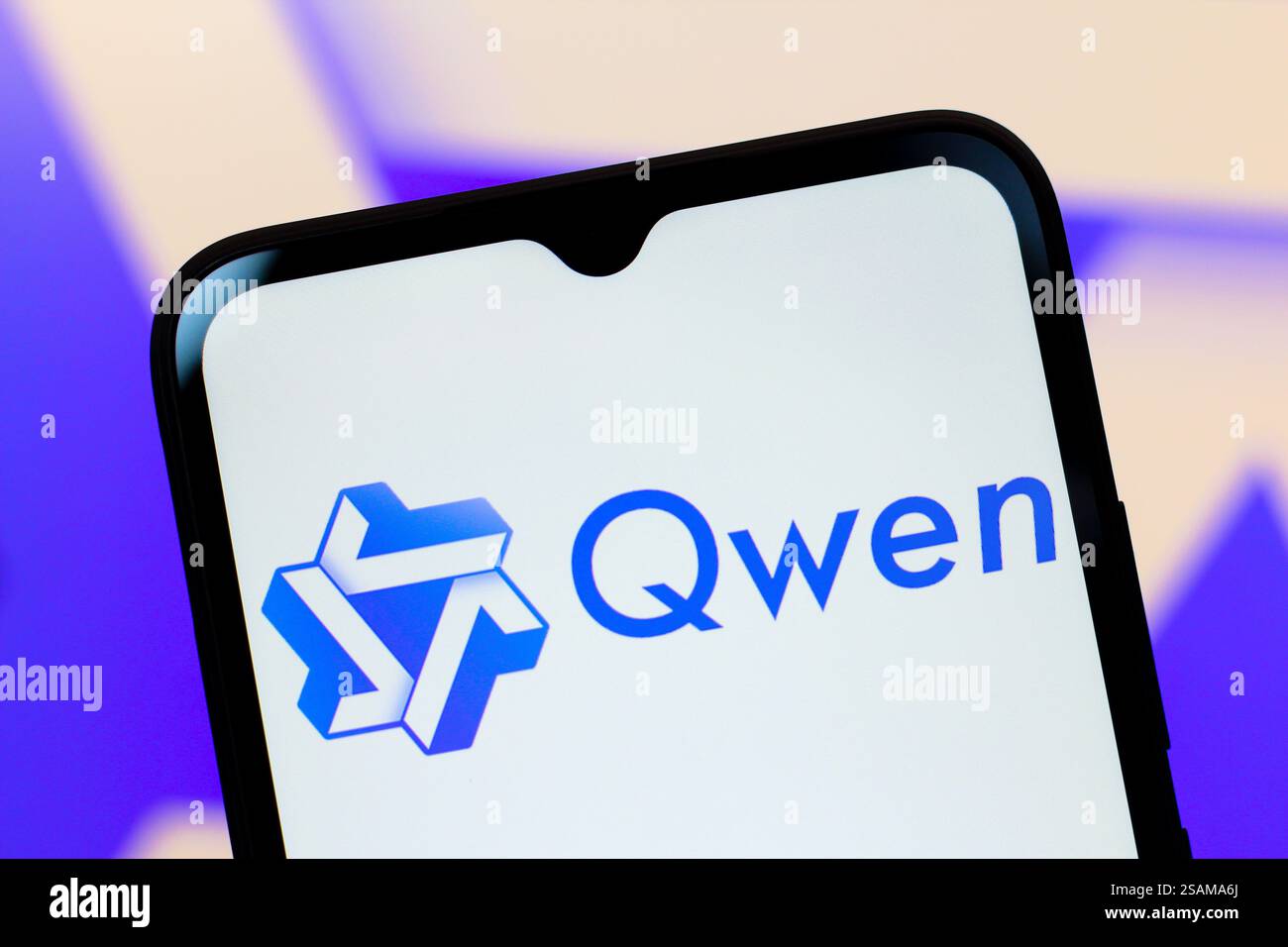In this photo illustration, the Qwen (Alibaba) logo is seen displayed ...