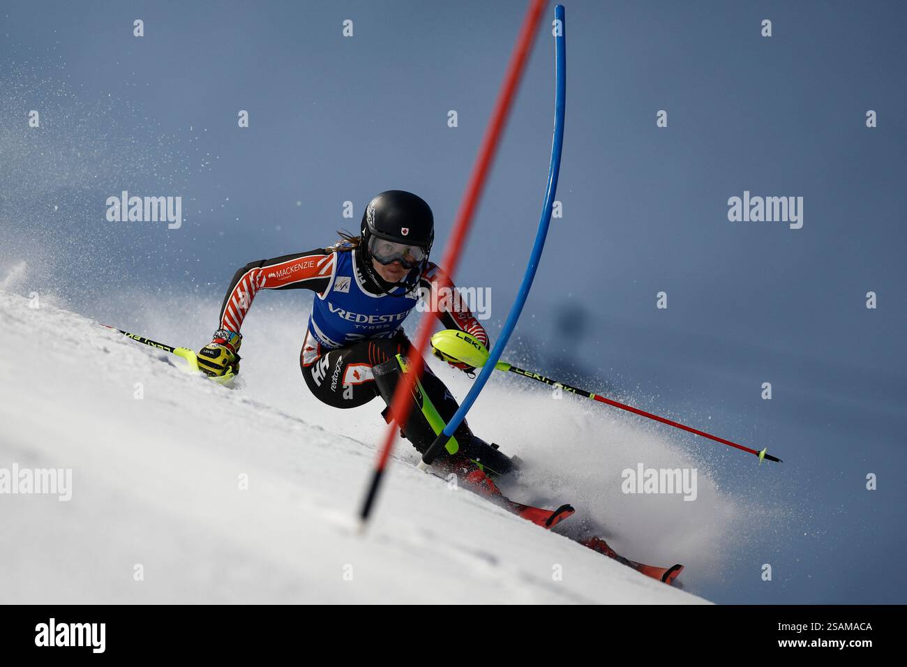 Canada's Amelia Smart speeds down the course during a women's World Cup ...