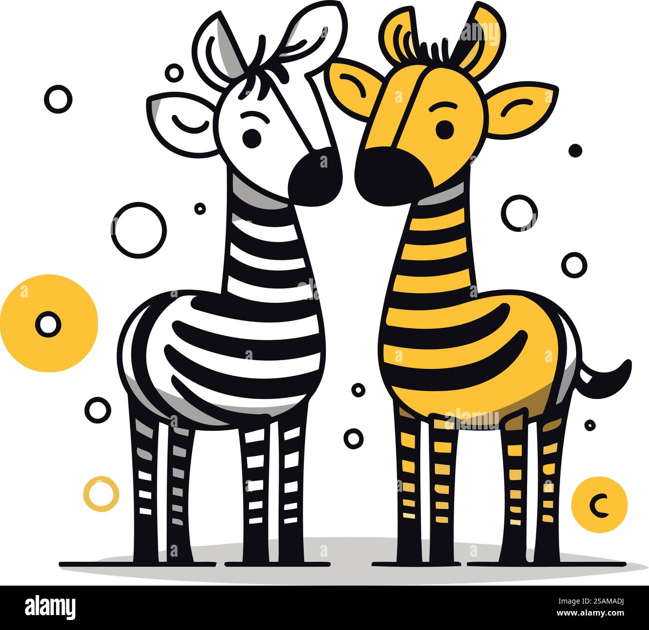 Cute cartoon zebra. Vector illustration in a flat style Stock Vector ...
