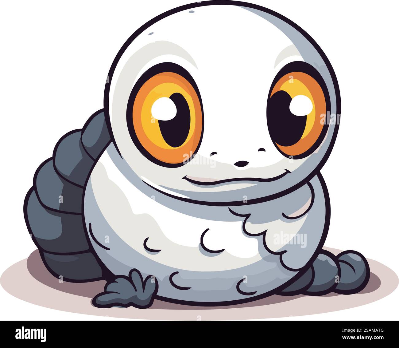 Cute ghost with big eyes. Vector illustration isolated on white background Stock Vector Image ...