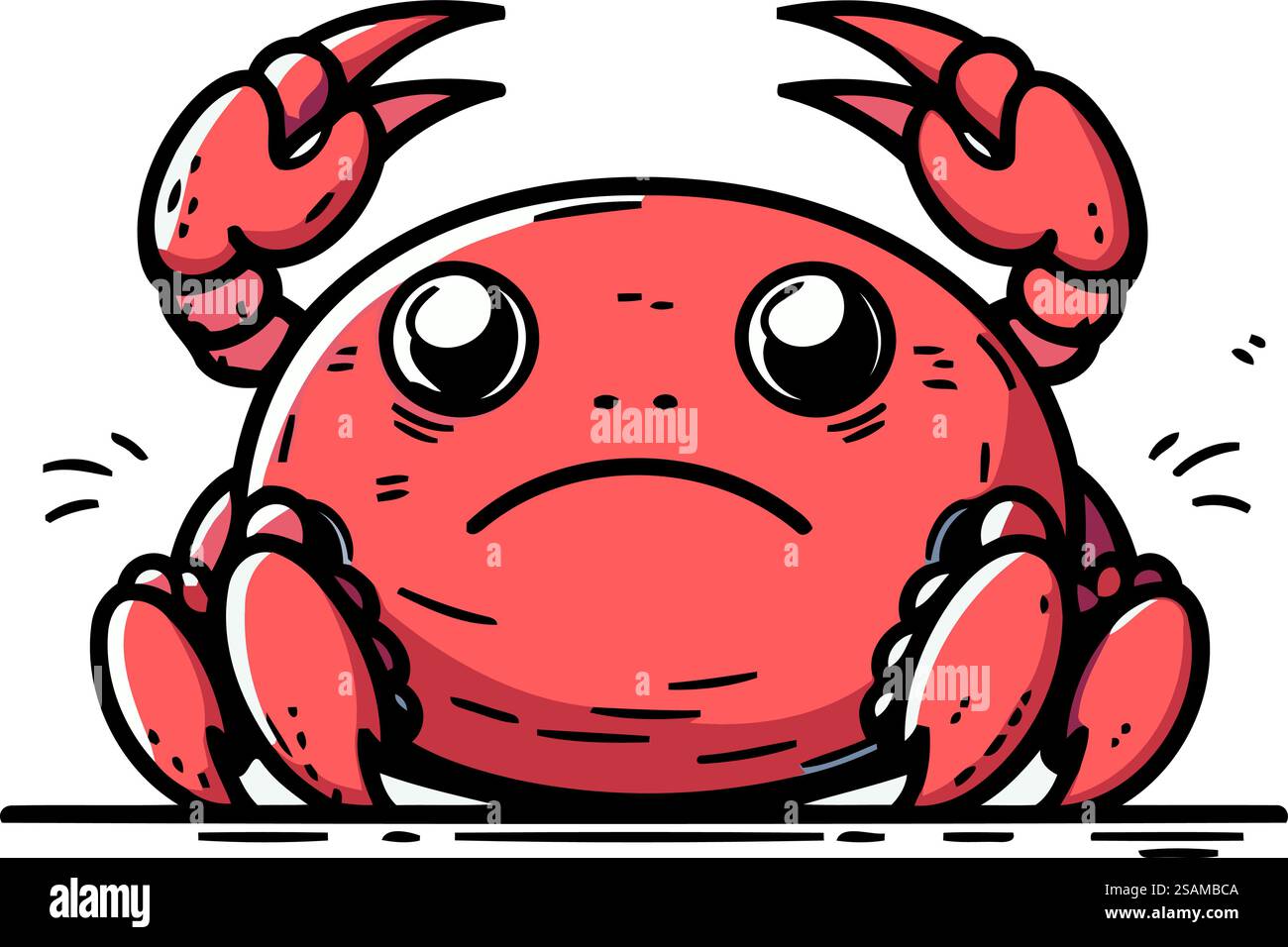 Crab character. Cute cartoon vector illustration of a crab Stock Vector ...