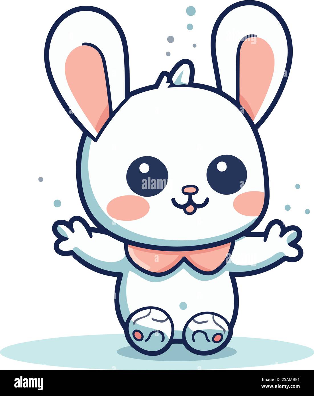 Cute Cartoon Bunny Vector Illustration. Cute Bunny Vector Illustration ...