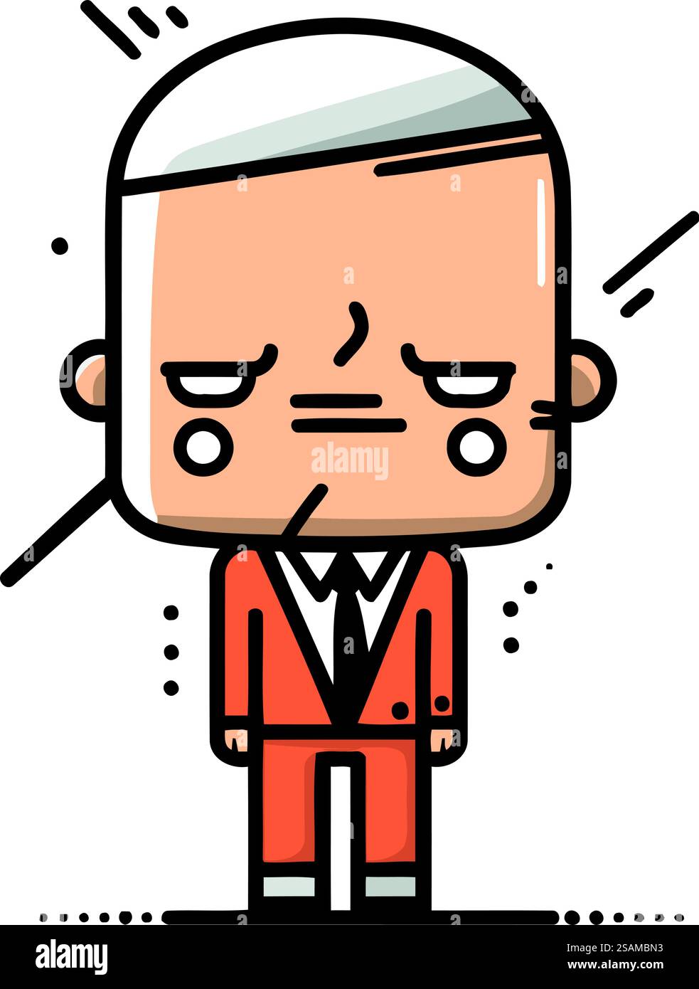 Character illustration design. Businessman sad cartoon.eps10 vector ...