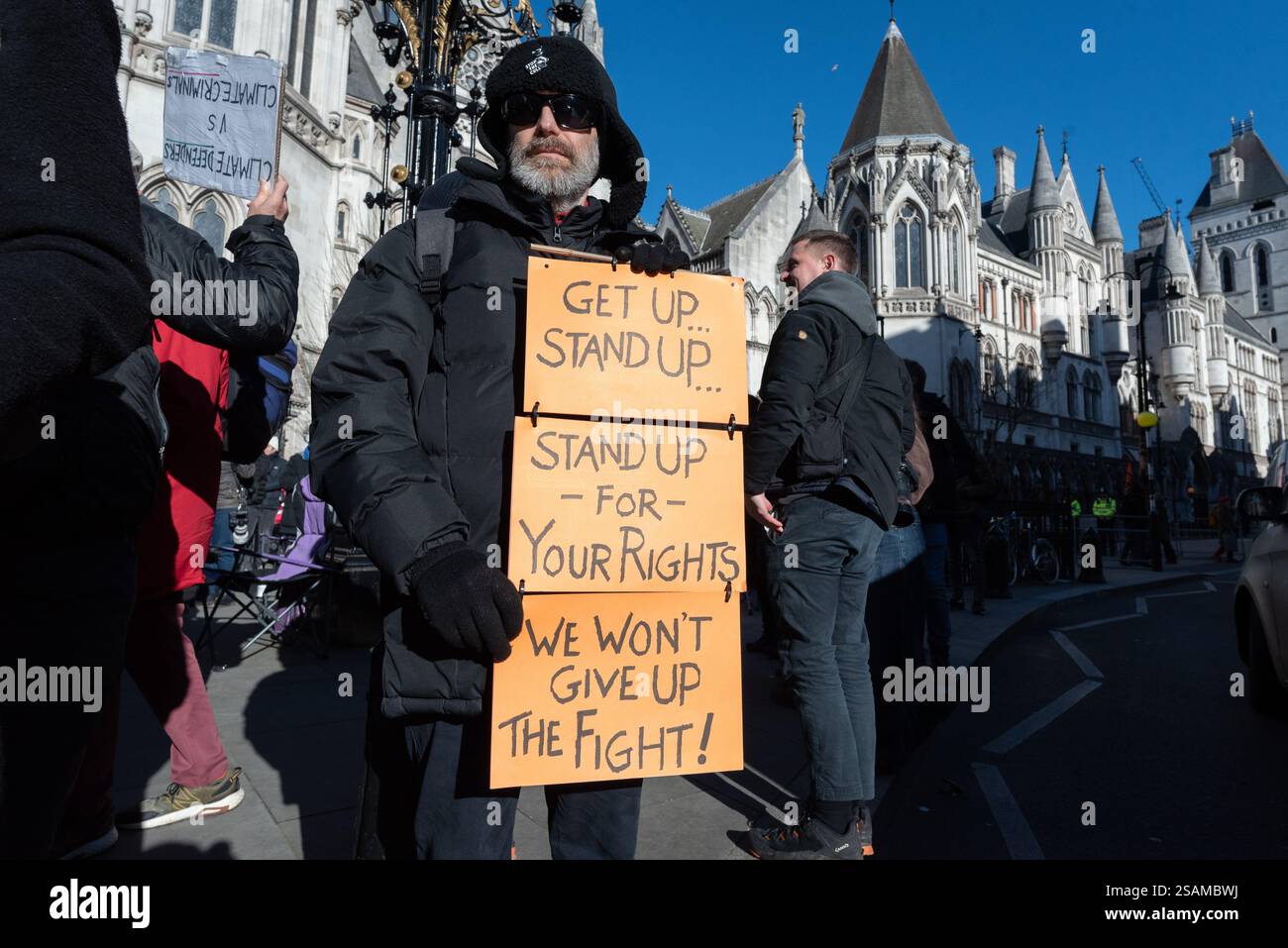 London, UK. 30 January, 2025. Supporters of jailed climate activists ...