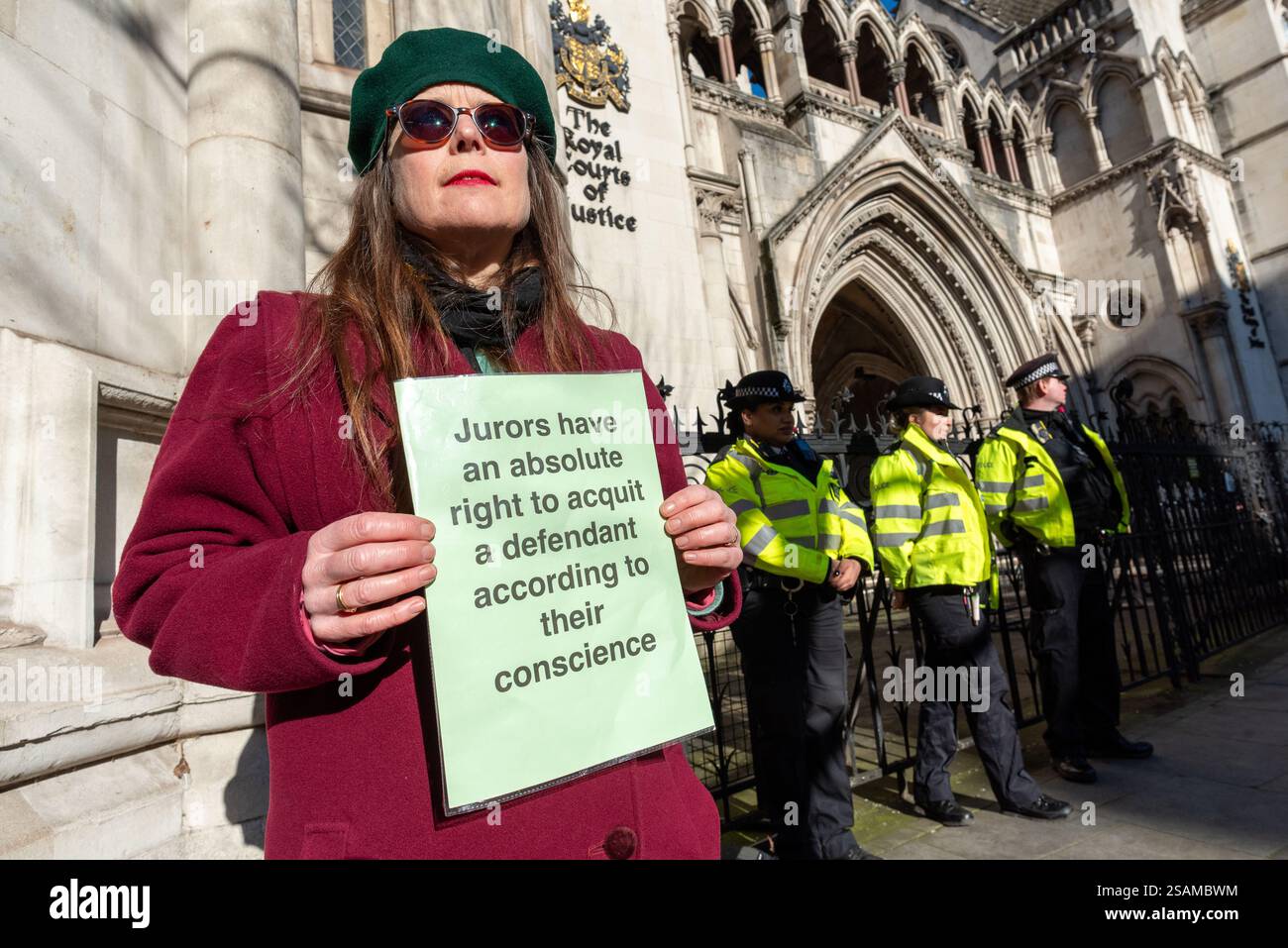 London, UK. 30 January, 2025. Supporters of jailed climate activists ...