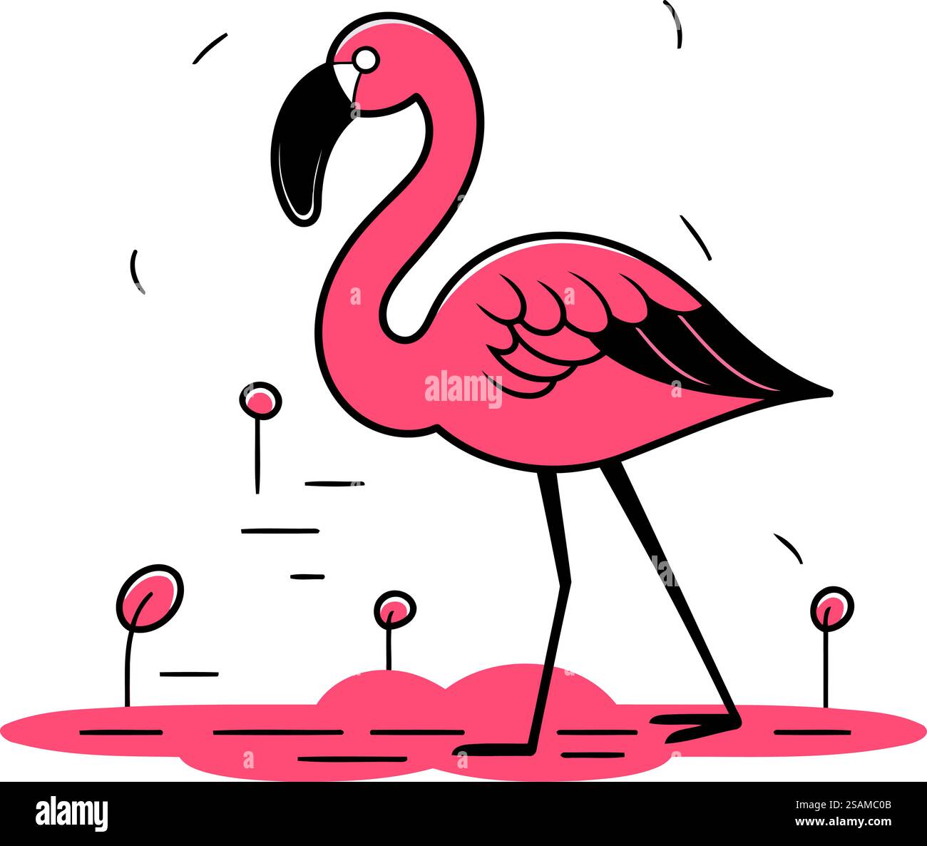 Flamingo in zoo Stock Vector Images - Alamy