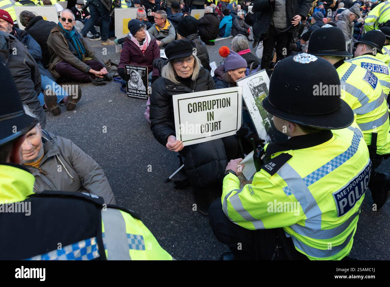 London, UK. 30 January, 2025. Supporters of jailed climate activists ...