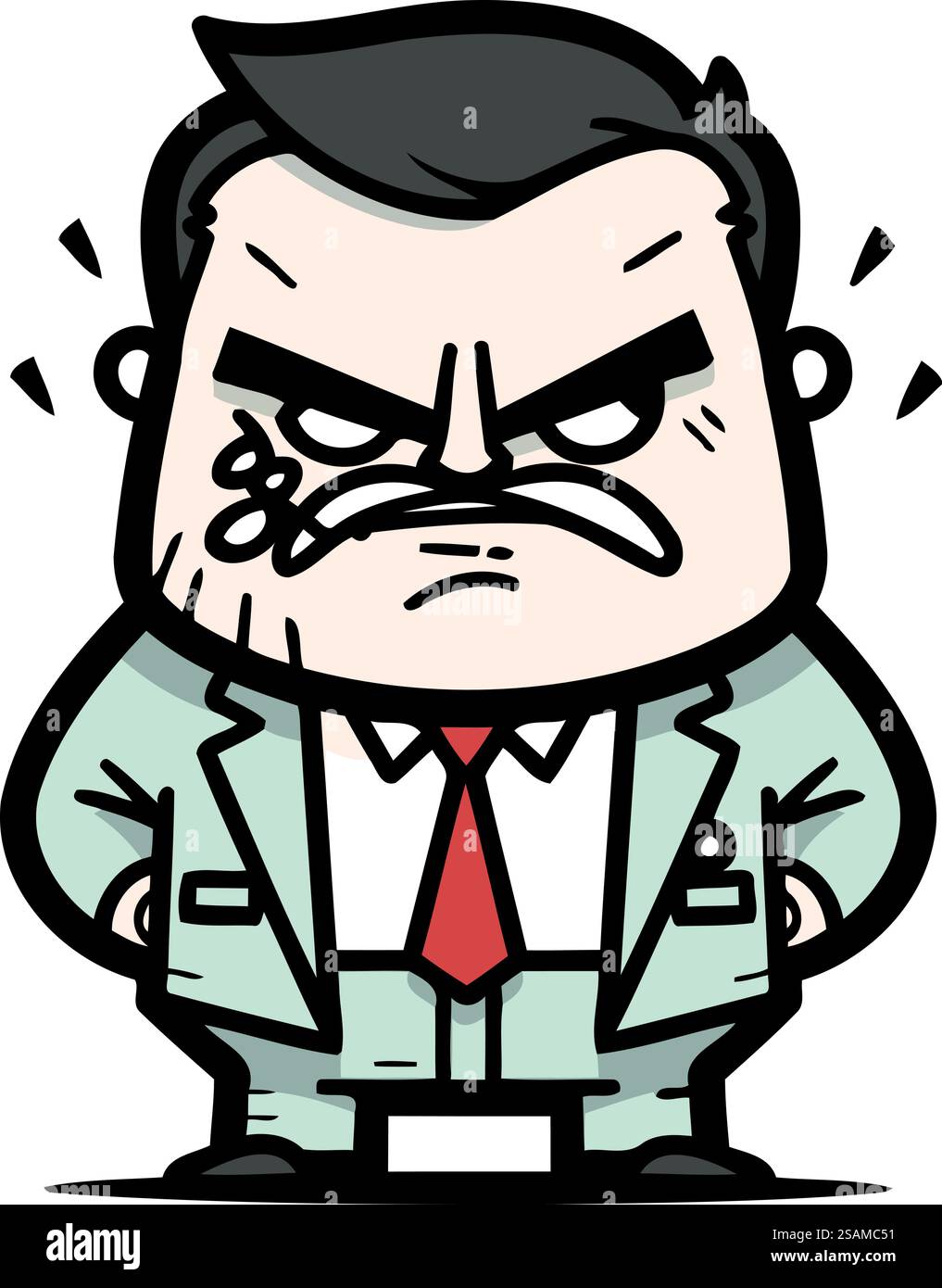 Angry Businessman Cartoon Vector Illustration Stock Vector Image & Art ...