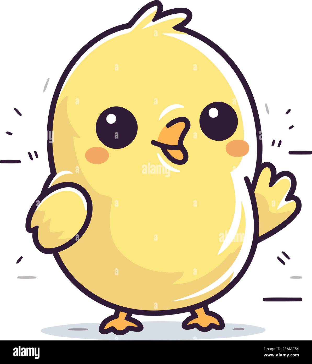 Cute little chicken character. Vector illustration in flat cartoon ...