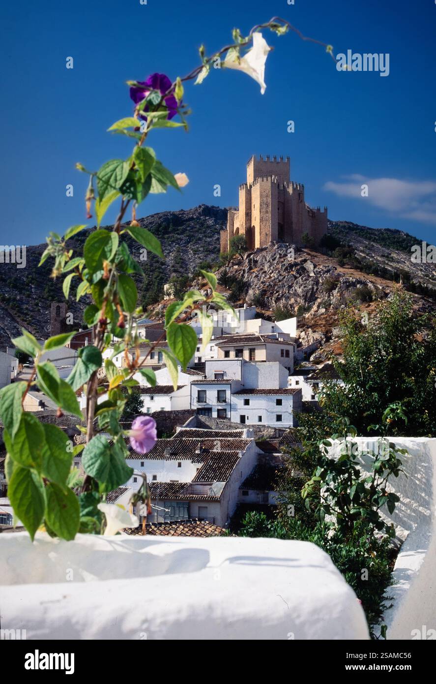 Panoramic view of the village of Velez Blanco with the Castle ...