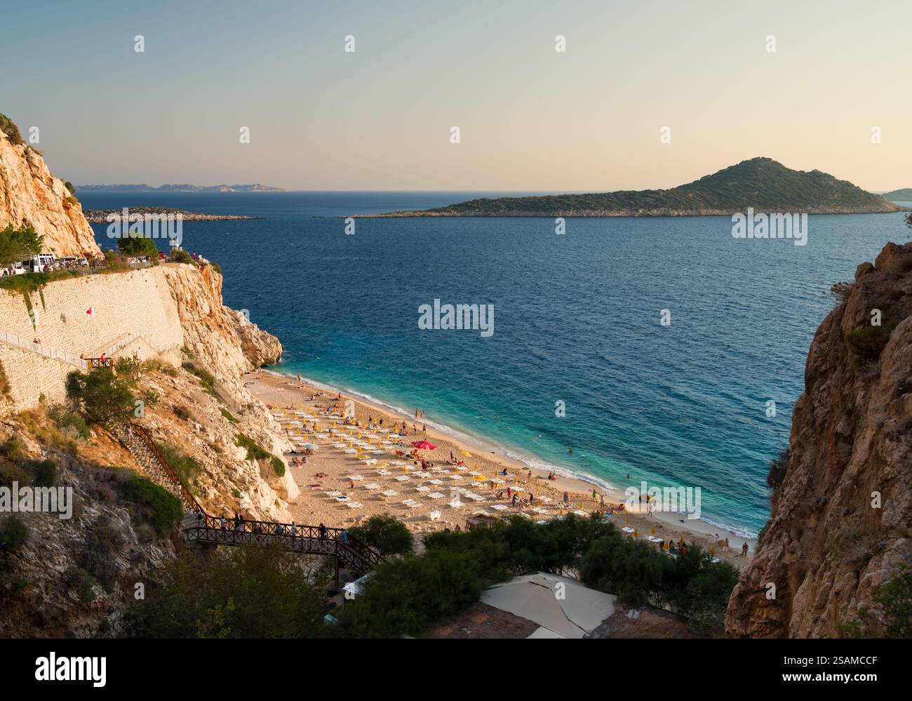 Entrance view of the famous Kaputas beach. One of the most popular ...