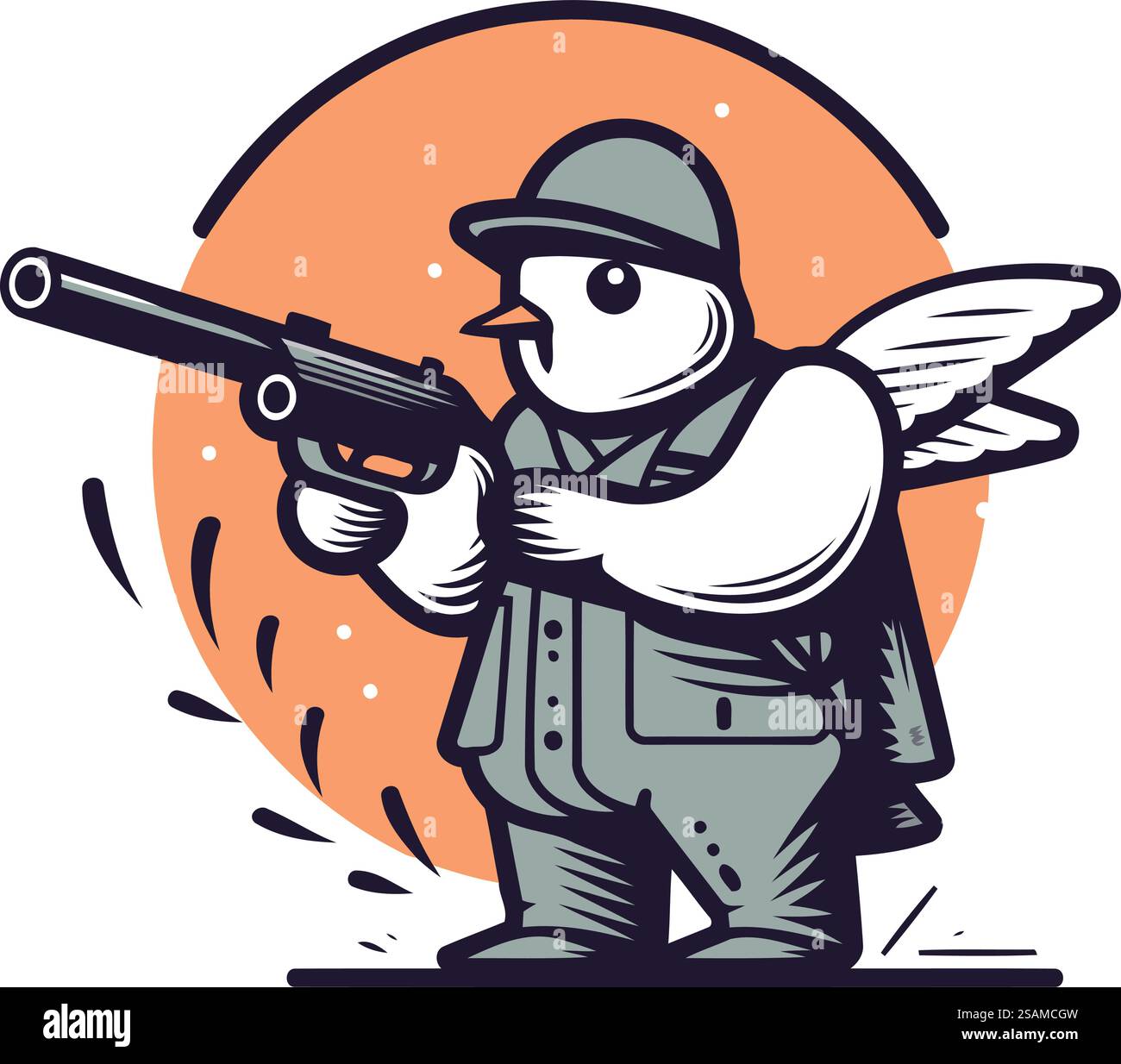 Man with a shotgun Stock Vector Images - Alamy
