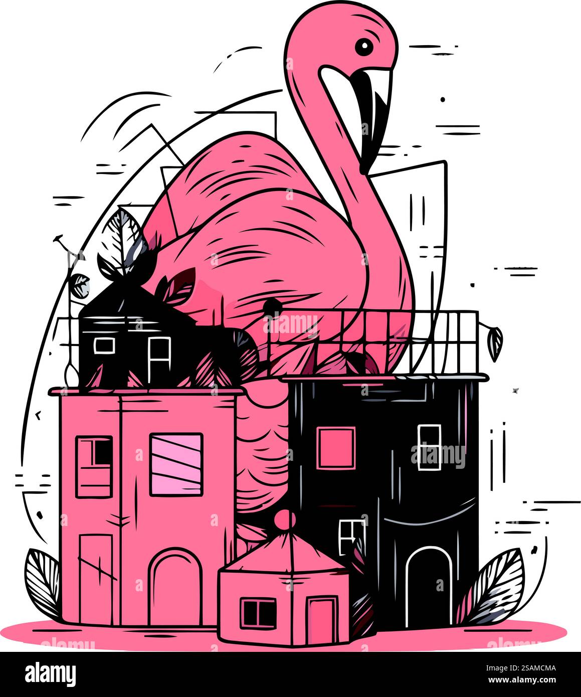 Vector landscape in line Stock Vector Images - Alamy