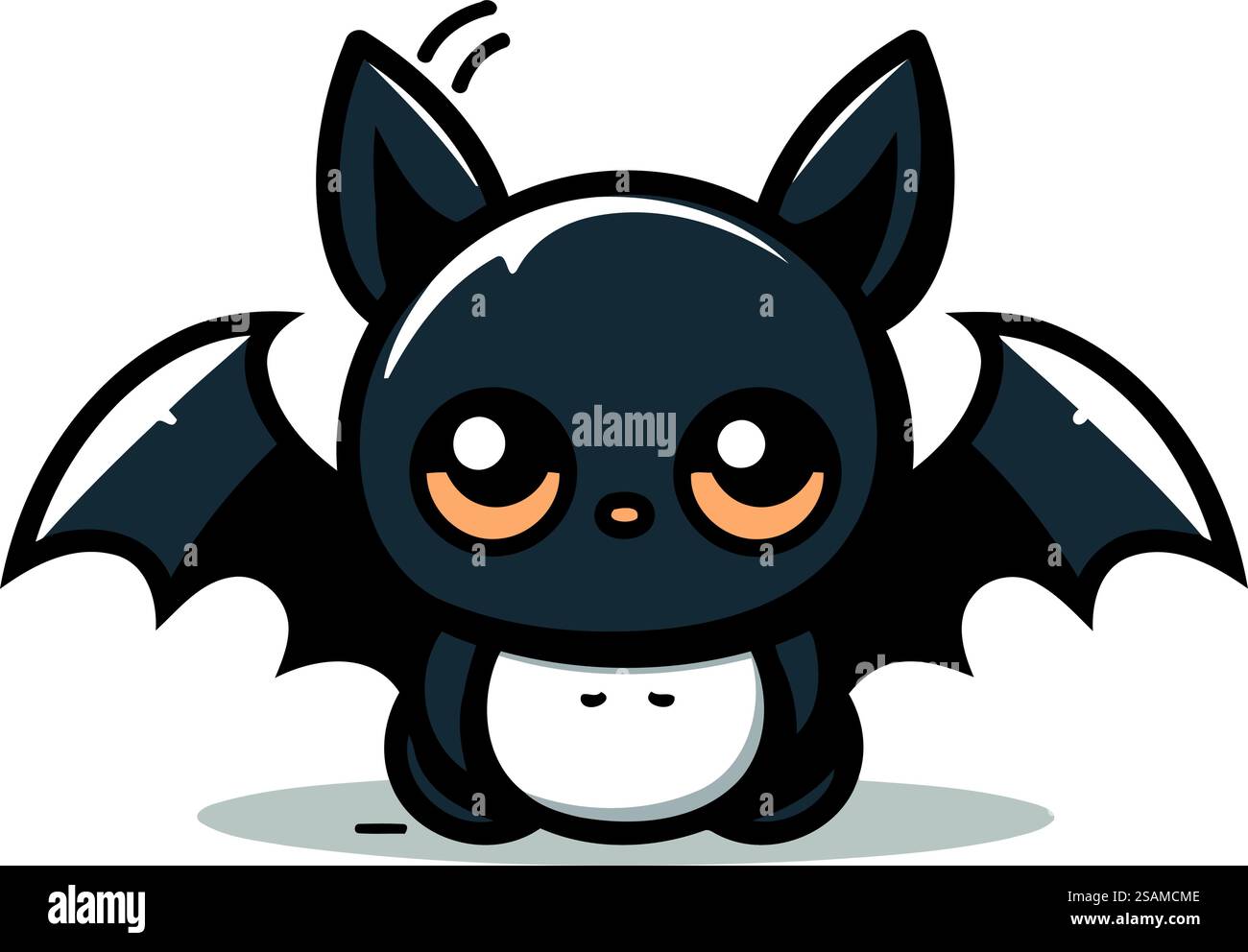 Cute Bat Cartoon Mascot Character Design Vector Illustration Stock ...
