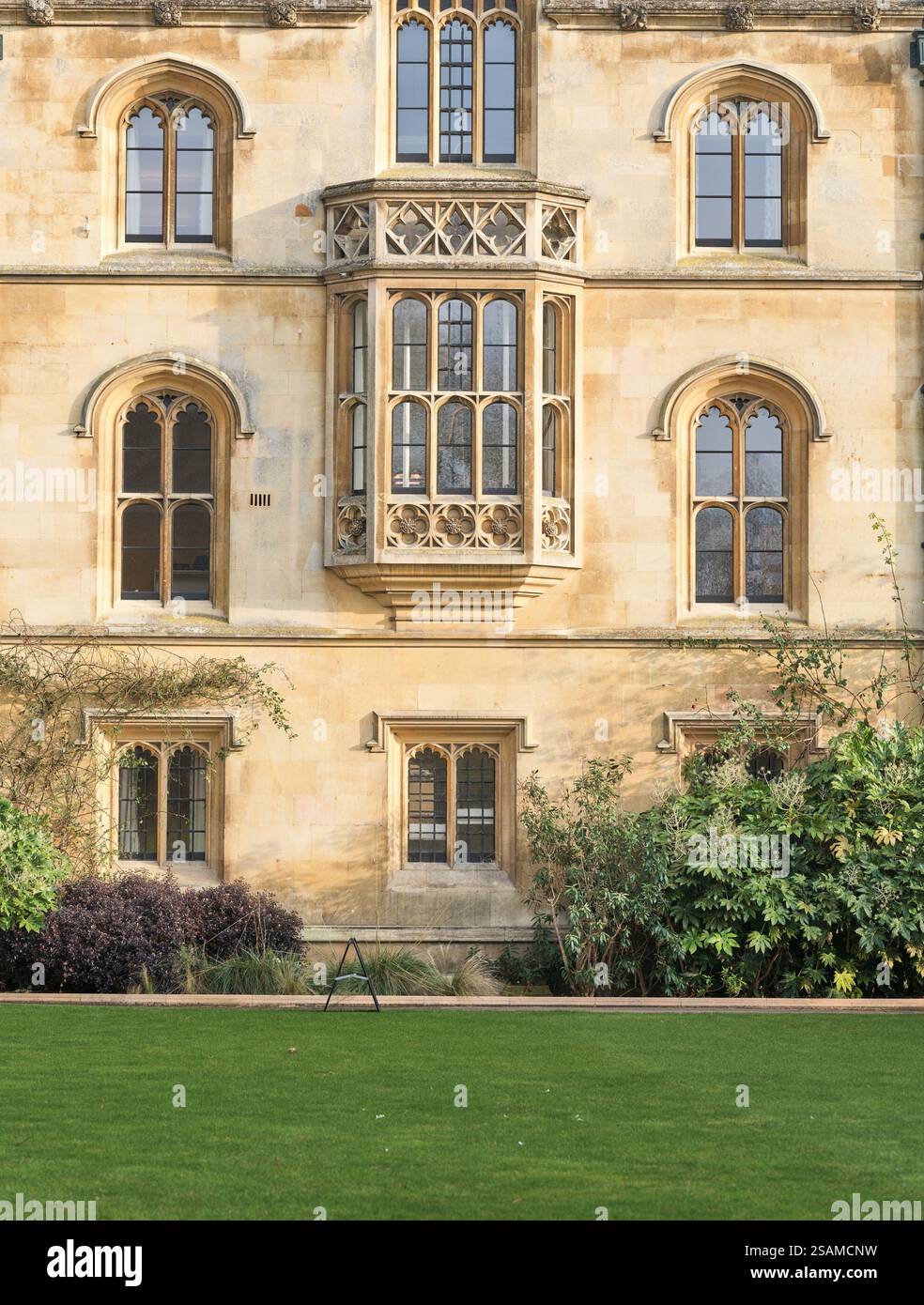 Back end of Trinity College, University of Cambridge, England Stock ...