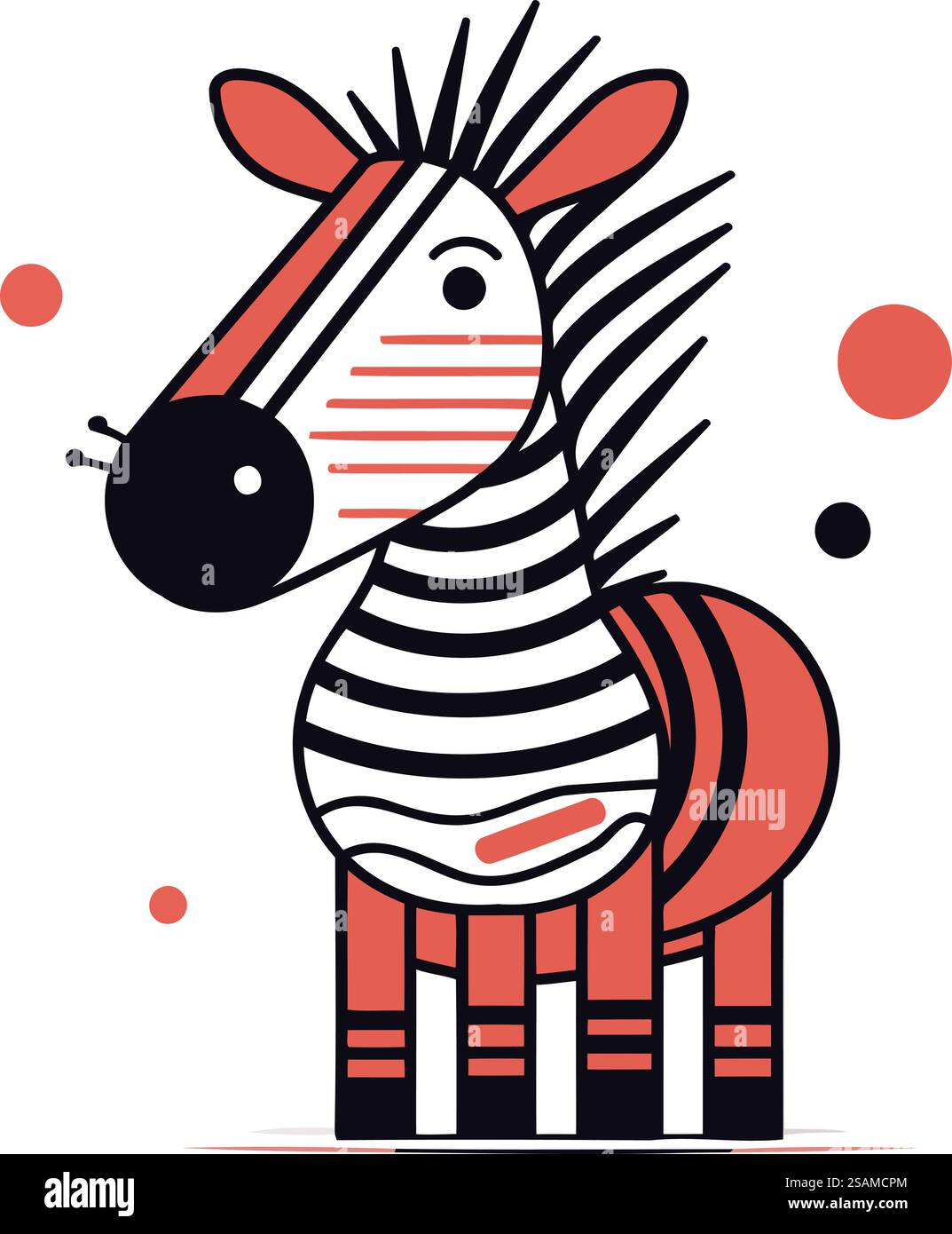 Cute zebra cartoon icon vector Stock Vector Images - Alamy