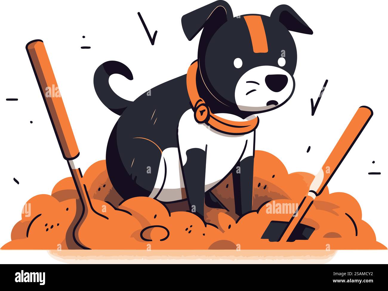 Dog playing baseball. Vector illustration in cartoon style on white ...