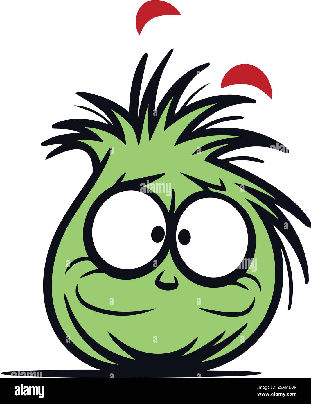 Funny Monster Face Cartoon Mascot Character Vector Illustration Stock ...
