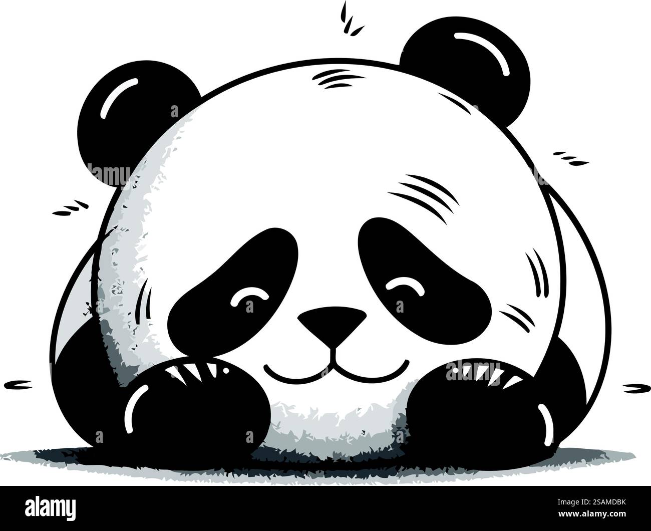 Cute panda bear cartoon vector illustration. Cute panda bear animal ...