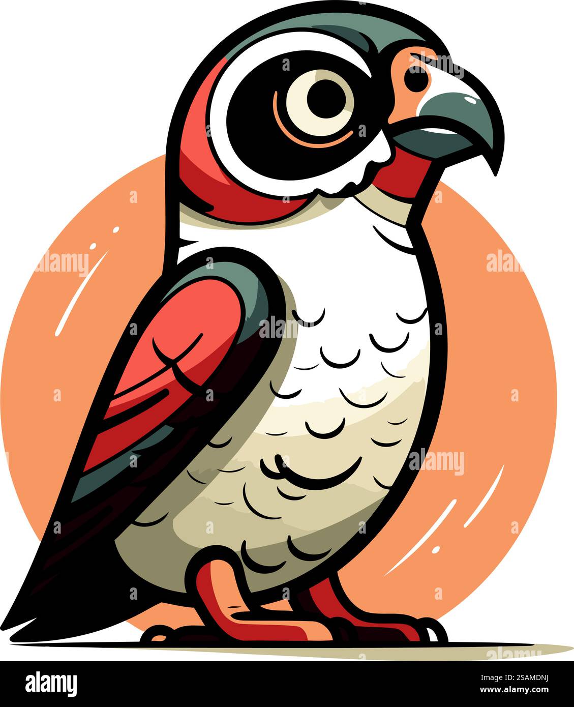 Cartoon vector illustration of a bird. Vector illustration of a bird ...