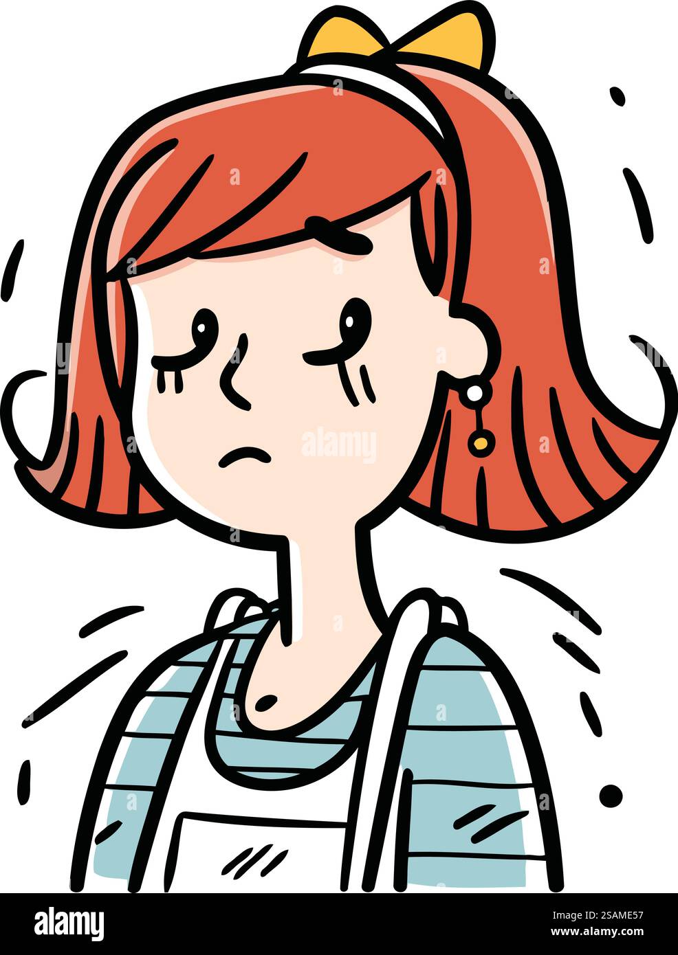 Woman character line art Cut Out Stock Images & Pictures - Alamy