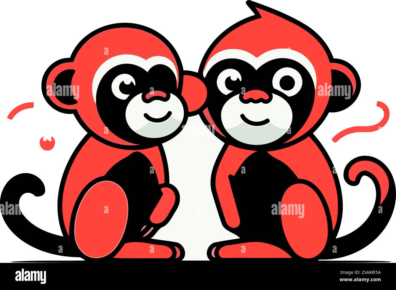 Monkey line drawing Cut Out Stock Images & Pictures - Alamy