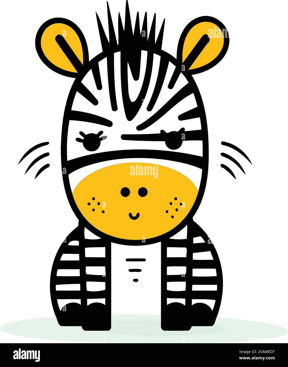 Zebra cartoon icon. Animal cute and creature theme. Colorful design ...