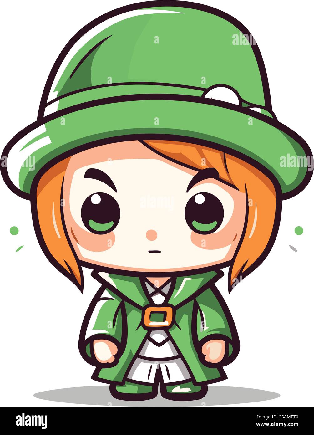 Cute Leprechaun Girl Cartoon Character Vector Illustration Stock Vector ...