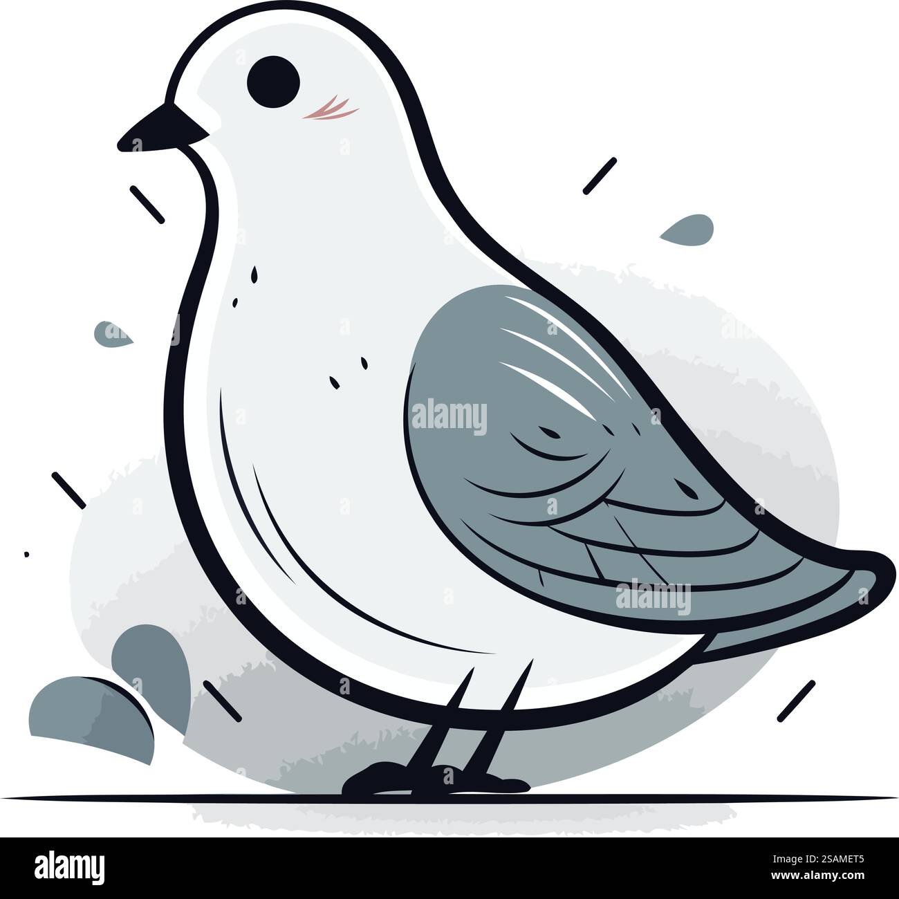 Pigeon vector illustration. Cute doodle pigeon Stock Vector Image & Art ...