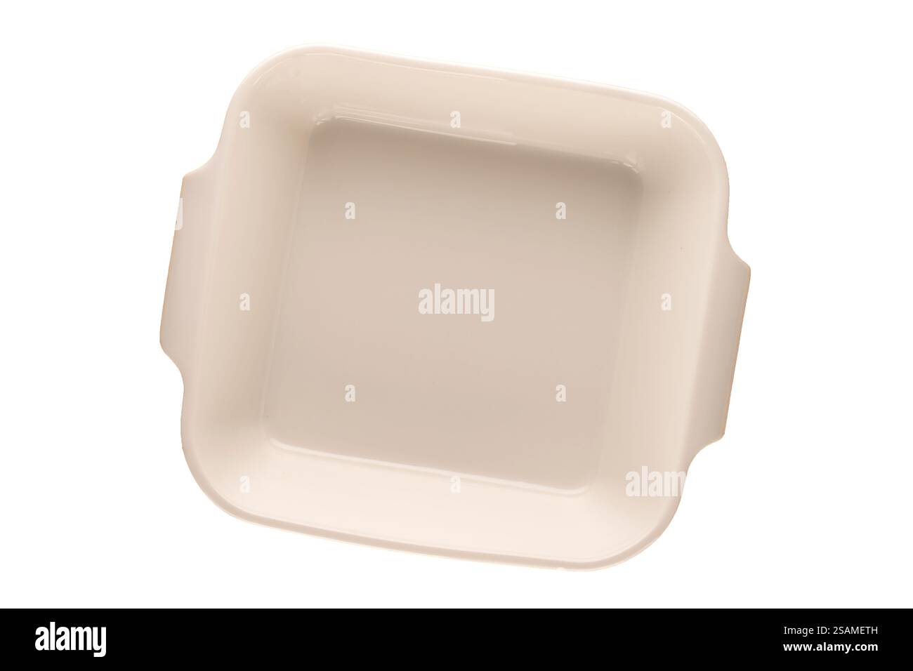 One ceramic baking dish, close-up, isolated on white background Stock ...