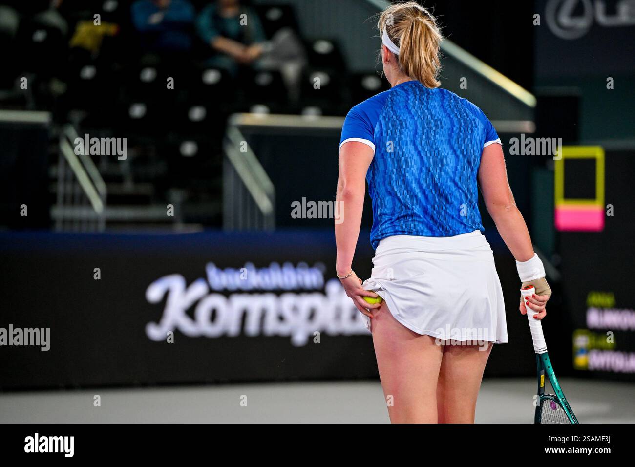 LINZ, AUSTRIA -JANUARY 30: Anna Blinkova a feature of a Ball during the ...