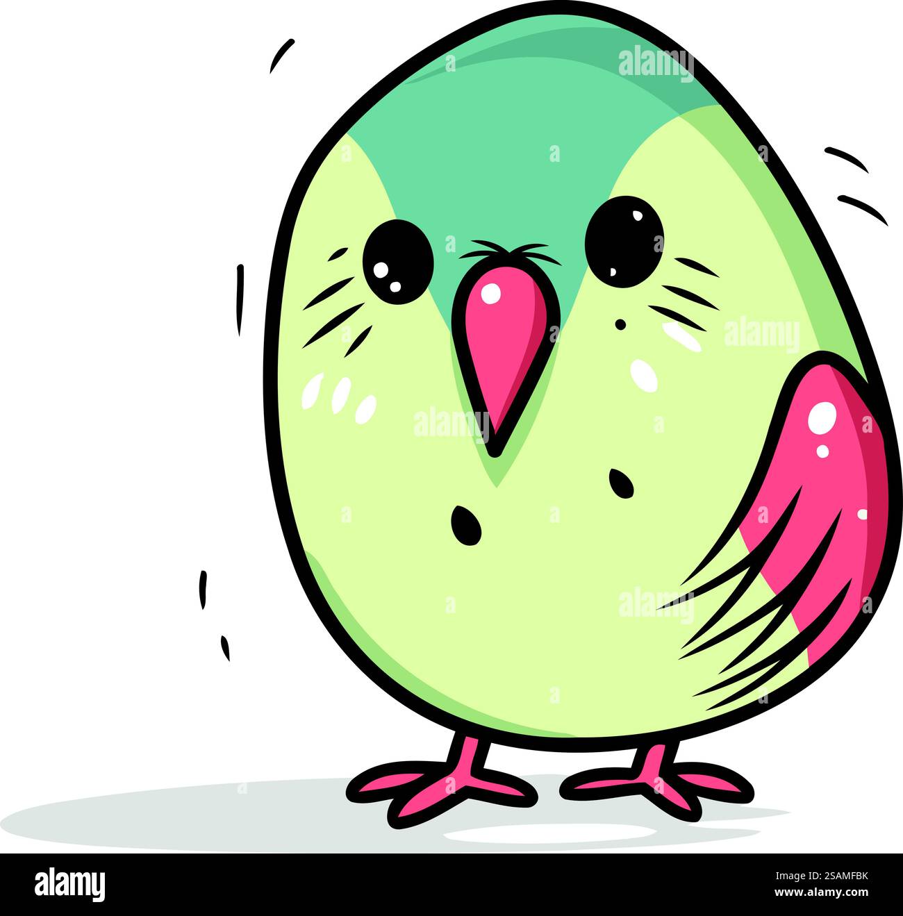 Cute bird character. Vector illustration. Isolated on white background ...