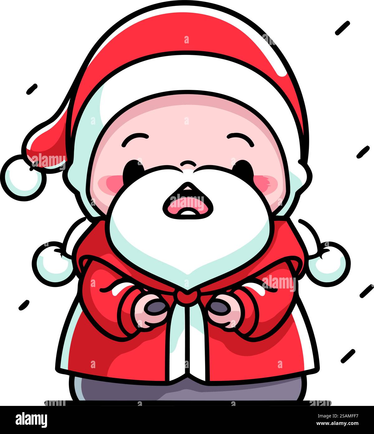 santa claus cartoon character vector design. christmas vector ...