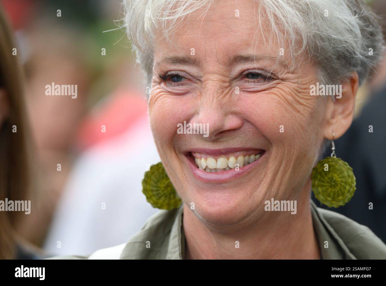 Dame Emma Thompson at the start of the Restore Nature Now march through ...