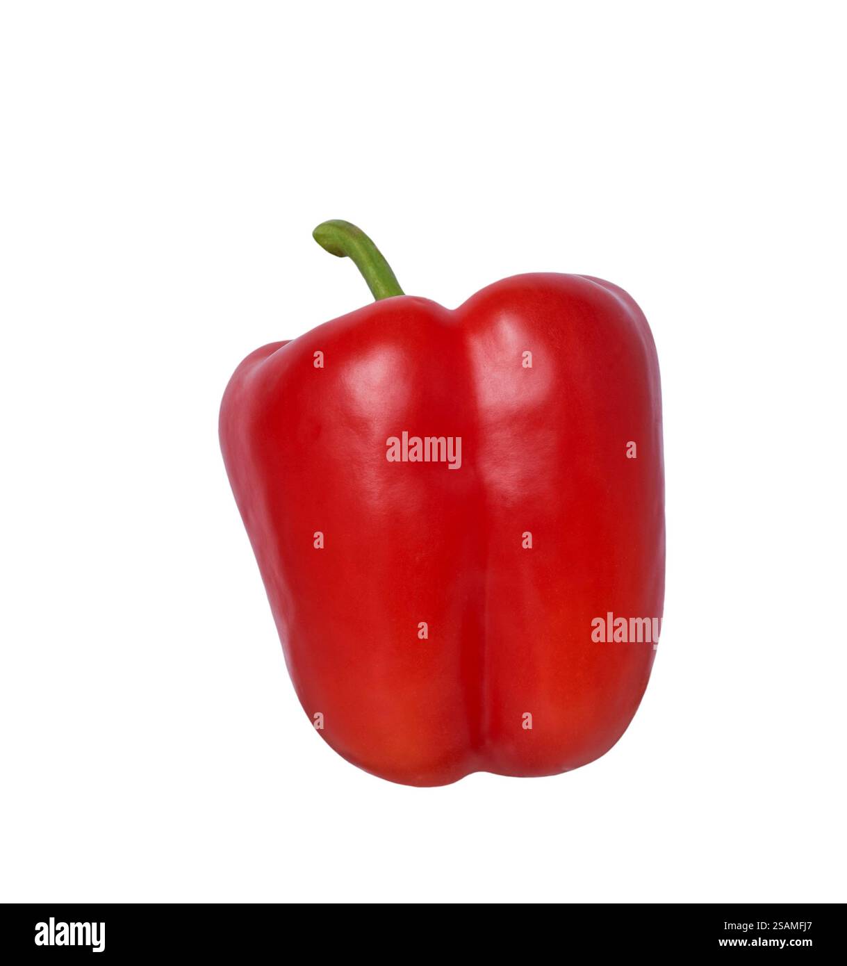 Red bell pepper isolated cutout on white Stock Photo - Alamy