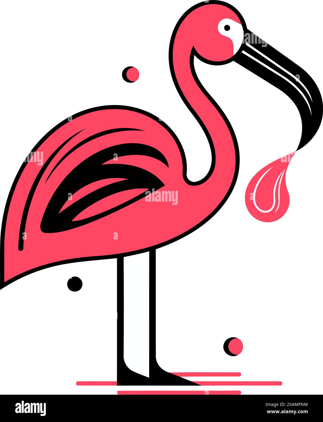 Pink flamingo icon Stock Vector Images - Alamy