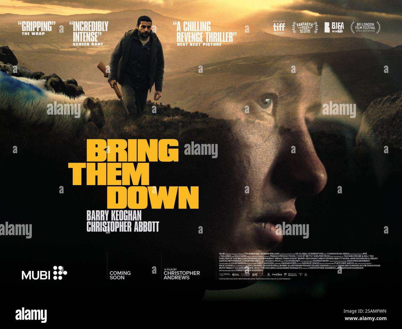 Bring Them Down poster Barry Keoghan & Christopher Abbott Stock Photo - Alamy