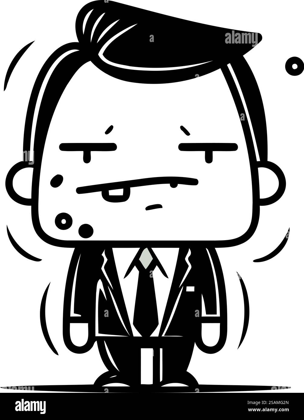Angry Businessman Cartoon Character Vector Illustration. Businessman ...
