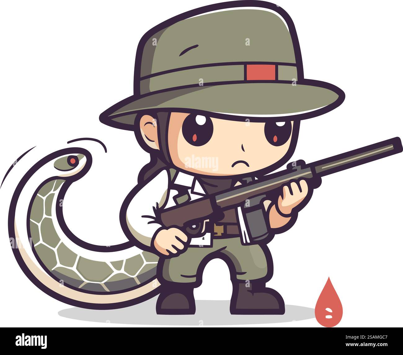 Hunter cartoon character hi-res stock photography and images - Alamy