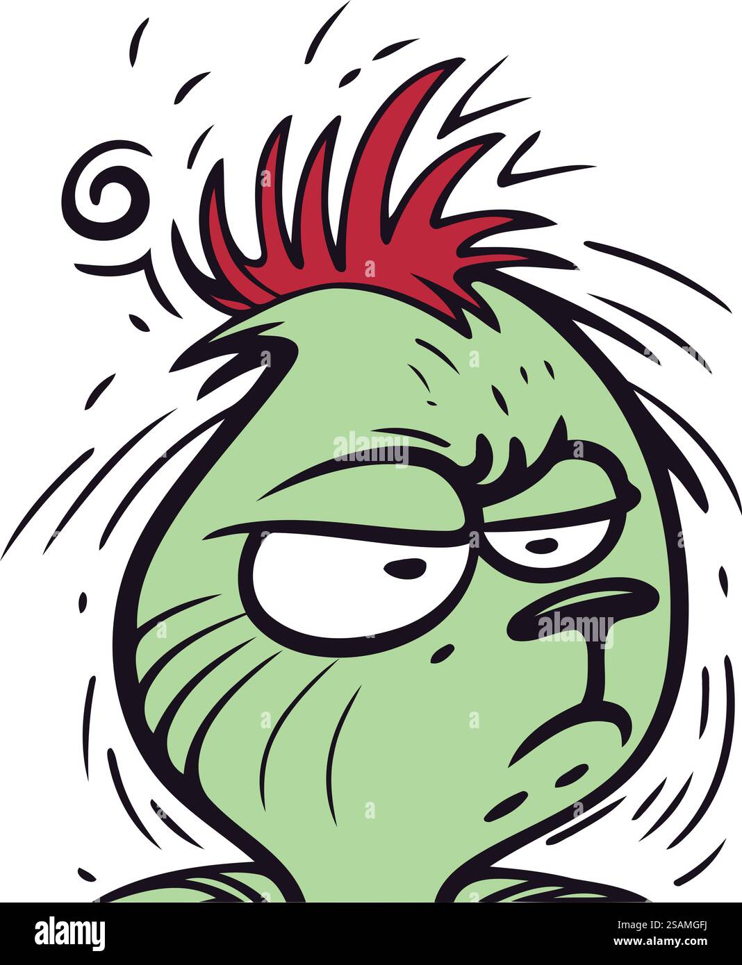 Angry man. Vector illustration in cartoon style. Isolated on white ...