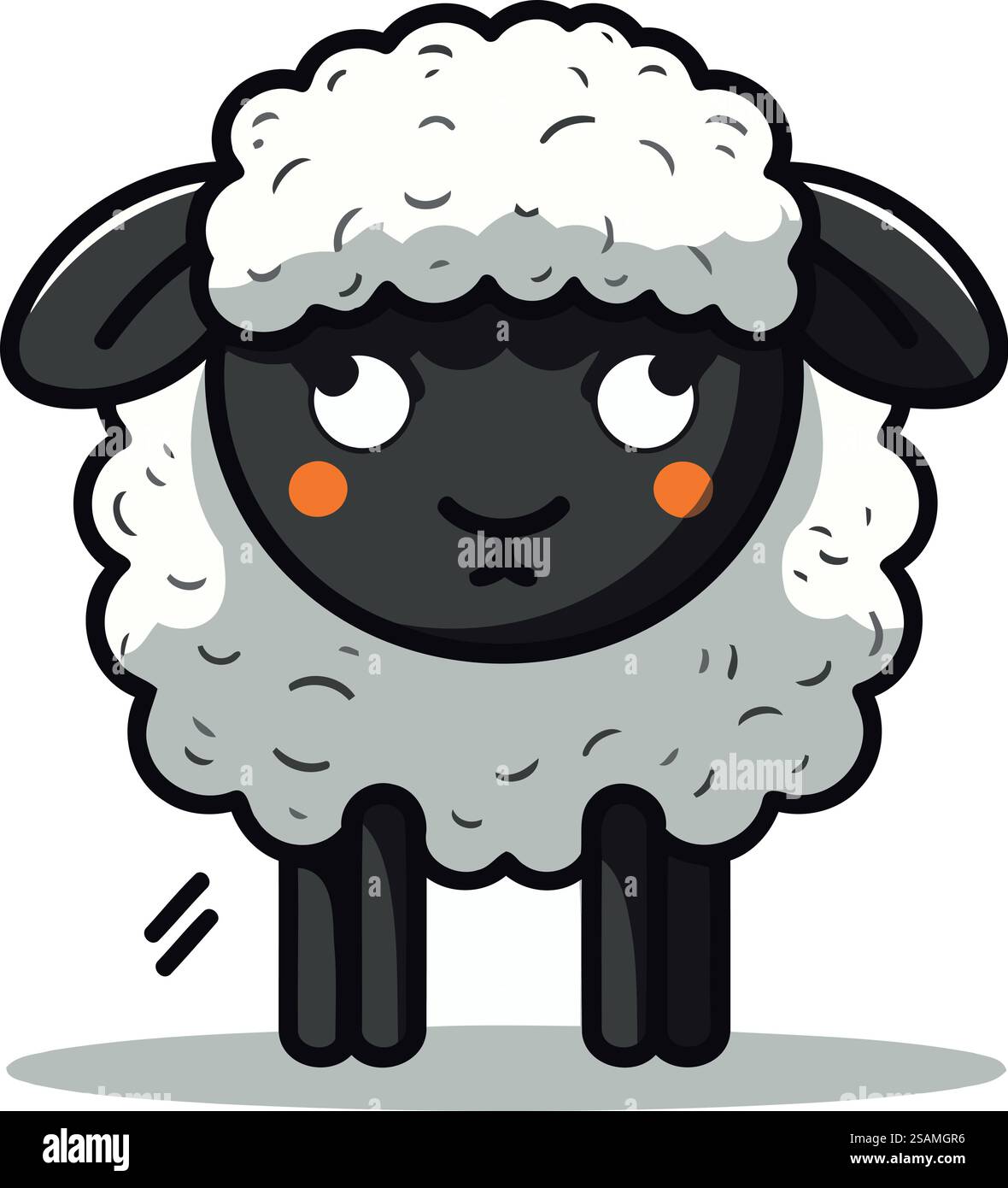 Sheep cute cartoon character vector illustration. Cute sheep mascot ...