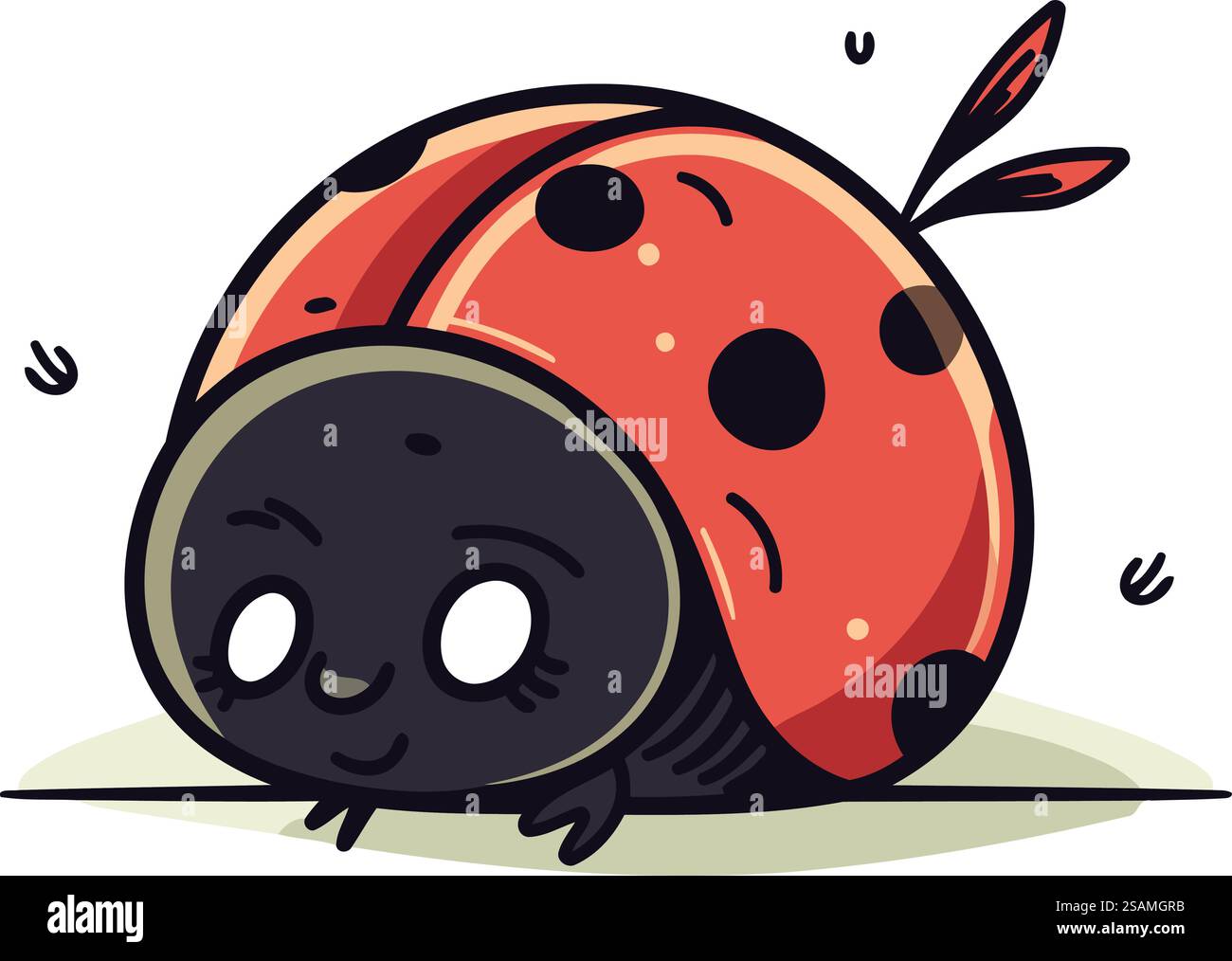Cute ladybug vector illustration. Cute cartoon ladybug Stock Vector ...