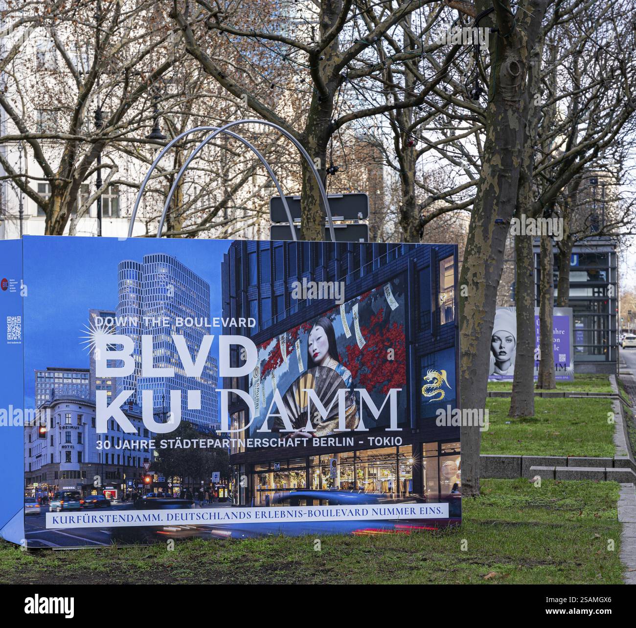 Advertising on the Kurfuerstendamm, Berlin, Germany, Europe Stock Photo ...